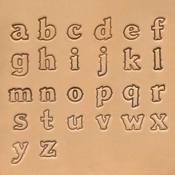 3/4" (19mm) Western Style Lower Case Alphabet Leather Stamp Set 8131-0 ...