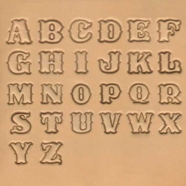 1" (25.4mm) Western Style Upper Case Alphabet Leather Stamp Set 8132-0 ...