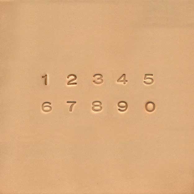 1/4" (6.4mm) Classic Font Number Leather Stamp Set 4904-00 ...