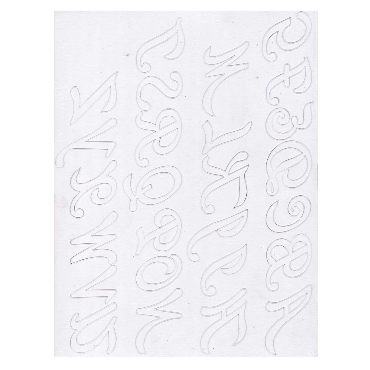 1-1/4" Cursive Alphabet Easy Trace Reusable Leather Tooling Pattern Ma ...
